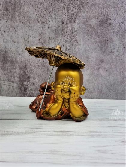 Expleasia Decorative Umbrella Monk Sculpture Showpiece for Home ...
