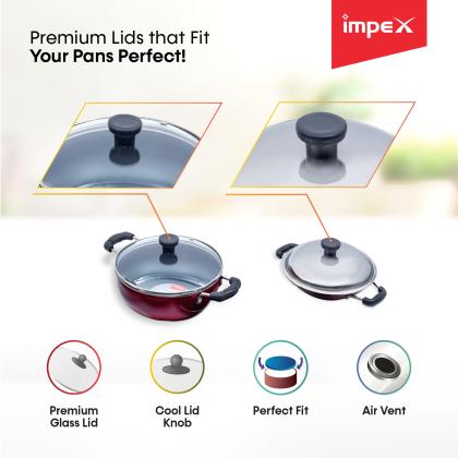 Impex KUK 5 Aluminum Cookware Set of Tawa Pan, Fry Pan, Kadai pan ...