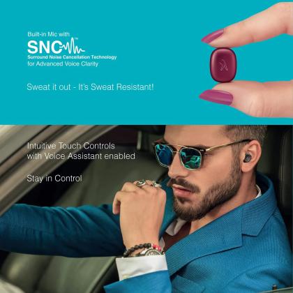 FINGERS SizeZero World's Tiniest TWS Earbuds - Plum - JioMart