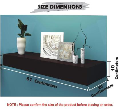 Amaze Shoppee Walnut Engineered Wood Wall Shelves 61 x 20 x 11 cm - JioMart