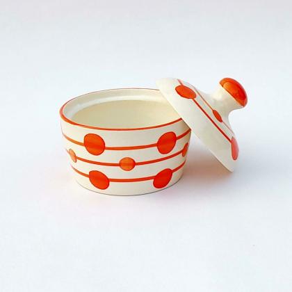 ARDVAN INDIA Handcrafted & Hand-Painted Floral Ceramic Butter Pot with ...