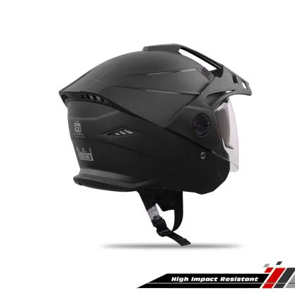 Steelbird SBH-23 GT Plus Open Face ISI Certified Helmet with Inner Sun ...