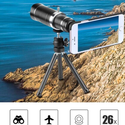 Drumstone 26X HD Universal Zoom Mobile External Smartphone Camera Lens ...