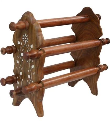 asad Wooden Bangle Stand with 4 Rod (Sheesham) / Churi Stand/ Jewellery ...