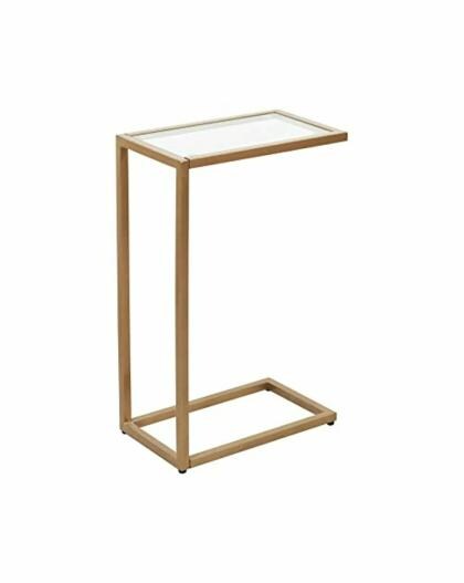 AVA DESIGNZ Clear And Gold Metal C Shape Table (40. 2 x 25. 4 CM) - JioMart