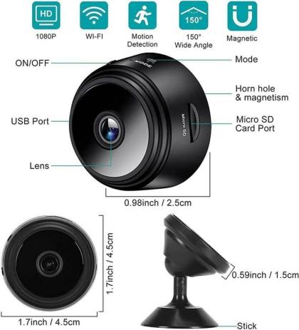 SROPX MAGQ3 WiFi IP Ball Security Camera (64 GB, 1 Channel) (Black ...