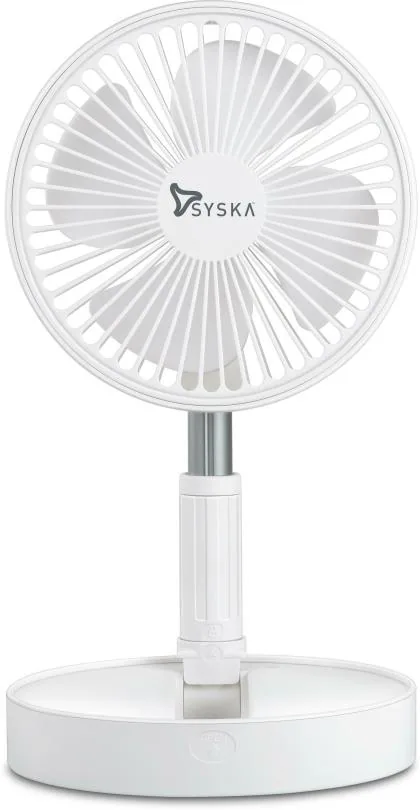 Syska FAN-5060L 4 Blades 160 mm High Speed Battery Backup Table Fans ...