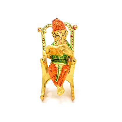 Style Homez TVASHTR ART, Lord Ganesha Sitting and Reading Geeta Gold ...