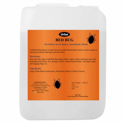 URBA BugSpray 5 LTR | Bed Bug Repellent | Khatmal Spray | Completely ...