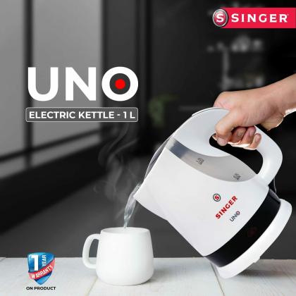 Singer UNO 1 Litre Electric Kettle 1200 Watts (1 Litre, White) - JioMart