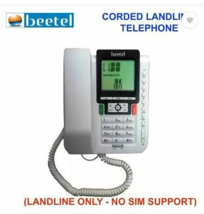 Beetel M71 Corded Landline Phone (White) - JioMart