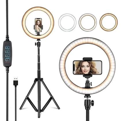 JAIBALLY Ring Lights 10" Portable LED Selfie Lights (26cm) for Camera ...