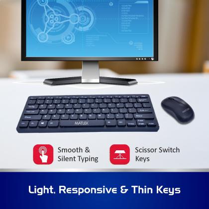 Matlek 2.4G Small Wireless Keyboard - Ergonomic and Comfortable ...