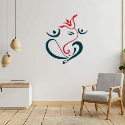 CVANU Elegant Ganpati Bappa God Religious Wall Sticker for Wall Decor ...