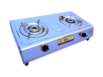 DELTA Stainless Steel 2 Brass Burner Gas Stove (PNG) - JioMart