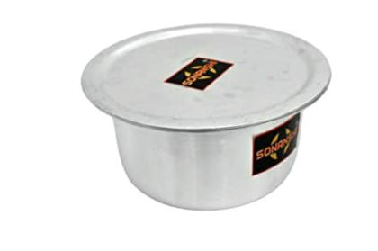 Sonanshi Silver Aluminium Bhagona With Lid 1 L - JioMart