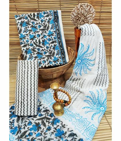 Jaipur Handblock Print Dress Material, A splendid work of traditional ...