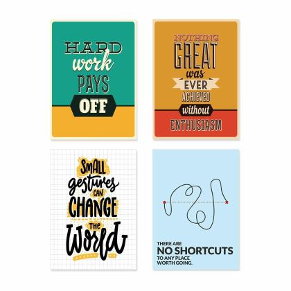 Paper Plane Design Quote Motivational Poster (Size 12 x 18 inch) Set of ...