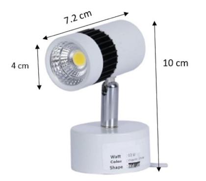 OTS LIGHTS 3 Watt Cool White(6500k) Led Wall Light for Focusing Wall or ...