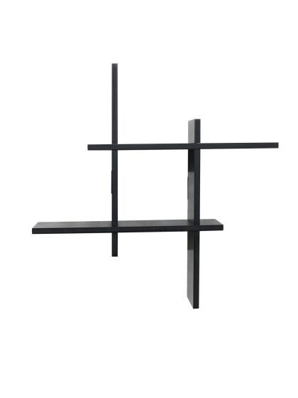 Random Floating Wood Wall Shelve (Black) - JioMart