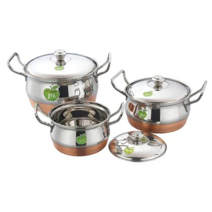 JVL Silver Stainless Steel Cookware And Serveware Essential Utensil Pot ...