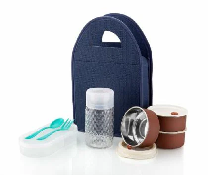 MOSTSHOP 3 Stainless Steel&1 Plastic Container,1 Plastic Glass,2 Spoon ...