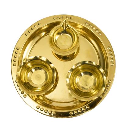Spillbox Traditional Handcrafted Brass Aarti Plate for Pooja/Worship ...