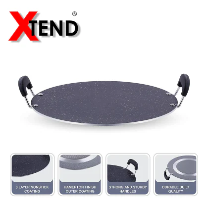 XTEND Supreme Multipurpose Non Stick Aluminium Round Dosa Roti Chapatti ...