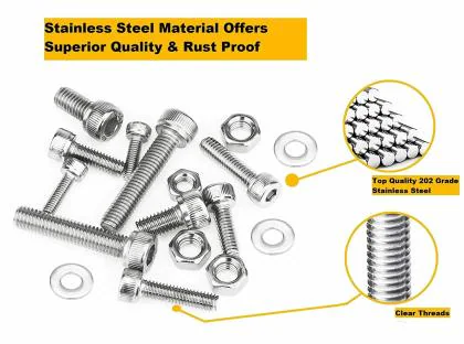 Epi-Torque M3 M4 M5 M6 Stainless Alloy Steel 202 Grade Socket Head Cap ...