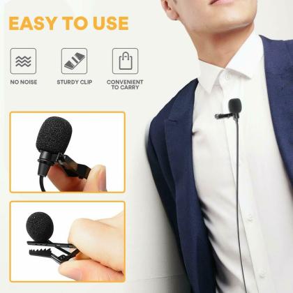 Wingdong Metal mic 3.5mm /Clip Microphone for YouTube,Collar Mike,Voice ...