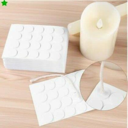 AuraDecor Paper Candle Making Wick Centering Sticker (Pack of 200 ...