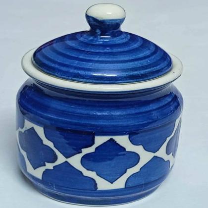 Kraftlik Handicrafts Ceramic Jars with Lid and Holding Tray ...