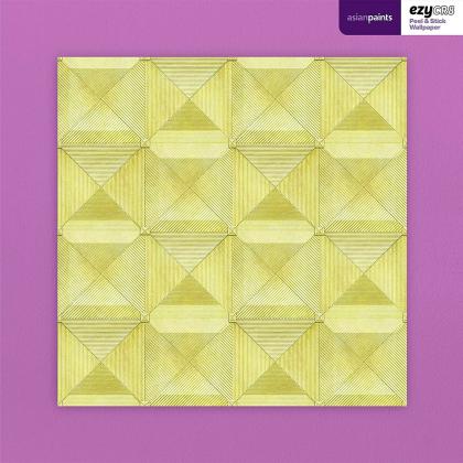 Asian Paints Yellow Textured Geometric Pyramids Ezycr8 P&S - 3 x 0.45 x ...
