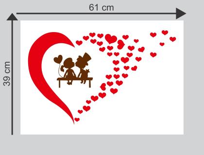 Sticker Studio Vinyl Two Couple Love Wall Sticker 60 cm X 38 cm - JioMart