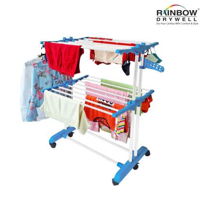 Rainbow Drywell 2 Pole JUMBO Cloth Drying Stand Rust-Free Coated Steel ...