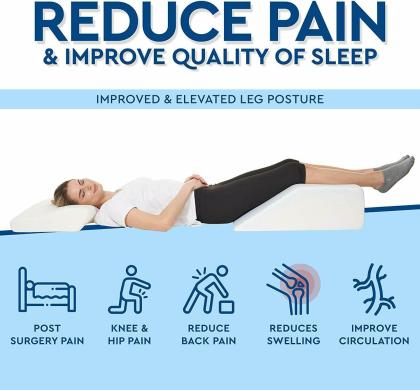 PumPum Leg Elevation Wedge PU Foam Pillow - Relieves Leg Pain, Hip and ...