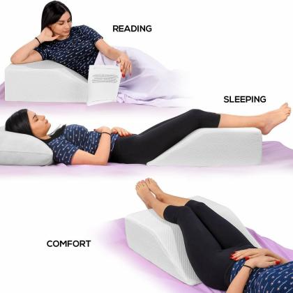 PumPum Leg Elevation Wedge PU Foam Pillow - Relieves Leg Pain, Hip and ...