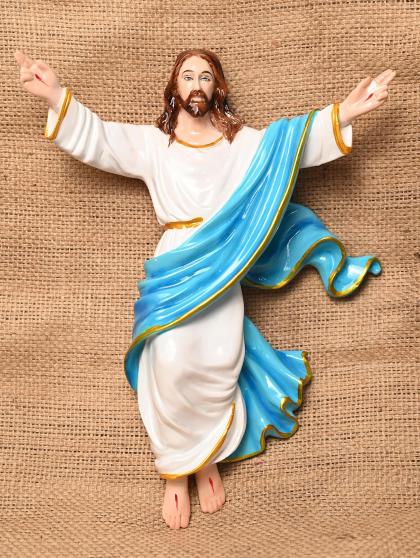 Karighar Blue, White Resin Jesus Christ Catholic Idol Perfect - JioMart