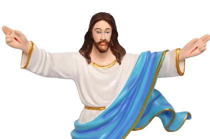 Karighar Blue, White Resin Jesus Christ Catholic Idol Perfect - JioMart