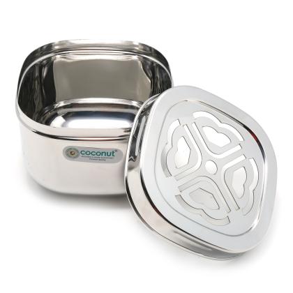 Coconut Square Stainless Steel S35 Mayo See Through Container Box Set ...