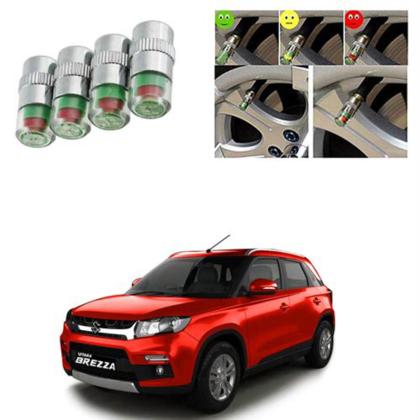 Feelitson Silver Car Auto Tire Pressure Monitor Tire Gauge Alert Sensor Indicator Valve Caps For ...