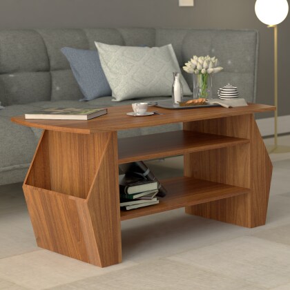 Neudot Smash Teak Engineered Wood Coffee Table - JioMart