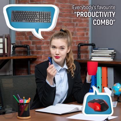 zebion K200 + Swag Wired USB Keyboard & Mouse Combo (Black) - JioMart