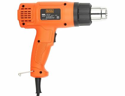 Black+Decker 1800 W Dual Temperature 2 Speed Heat Gun - Corded Electric, Orange and Black ...