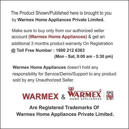 Warmex 1800 Watts Electric Kettle BONJOUR with 1.2L Capacity (White ...