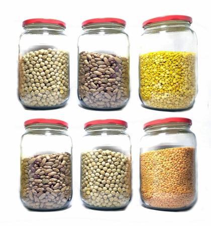 Mkd2 Rise Transparent Glass Jar And Container 1000 ml With Airtight Red ...