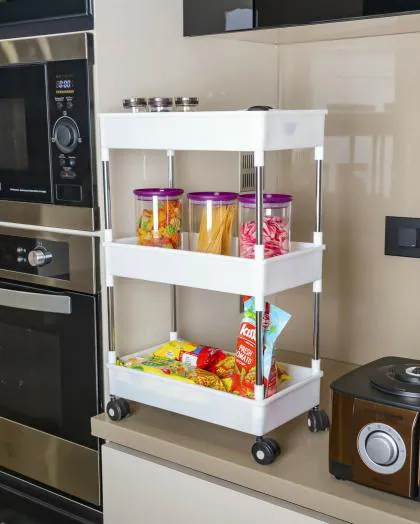 Quicktouch 3 Layers Tier Multi-Purpose Storage Organizer Kitchen Rack ...