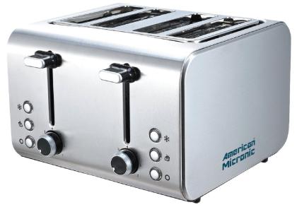 American Micronic Instruments 150Dx 1500W Stainless Steel 4-Slice Pop ...
