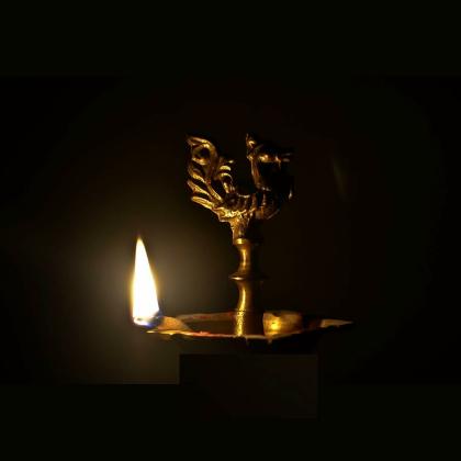 Denique Brass Nakshi Peacock Kerala Deepam Diya, Deepak, Lamp Design ...