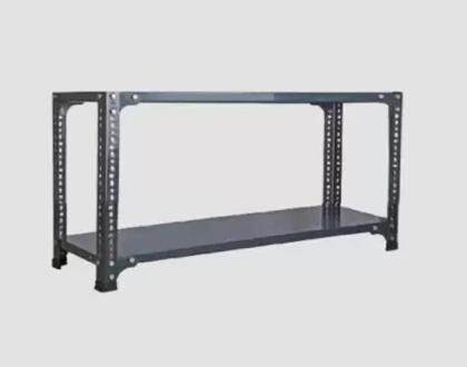 SPACIOUS Heavy Duty Slotted Angle Cast Iron CRC Sheet 2 Shelf Luggage ...